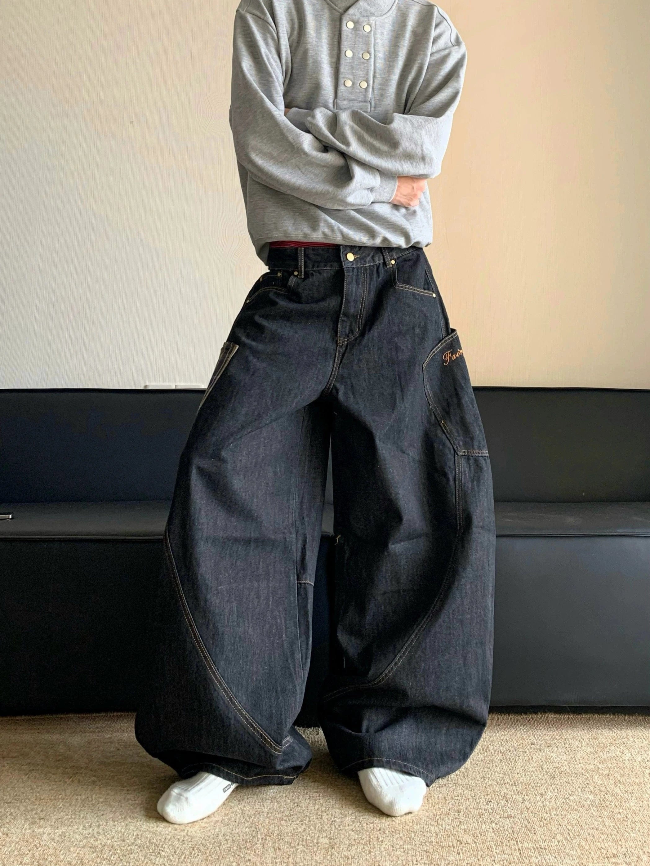RT No. 18728 DARK DENIM SCIMITAR JEANS – REALTAKAI