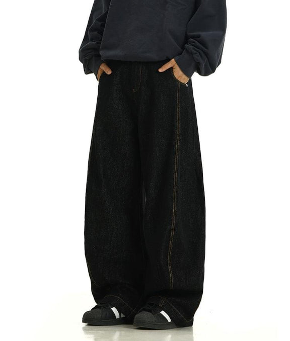 RT No. 11965 BLACK SCIMITAR DENIM JEANS – REALTAKAI