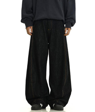 RT No. 11965 BLACK SCIMITAR DENIM JEANS – REALTAKAI