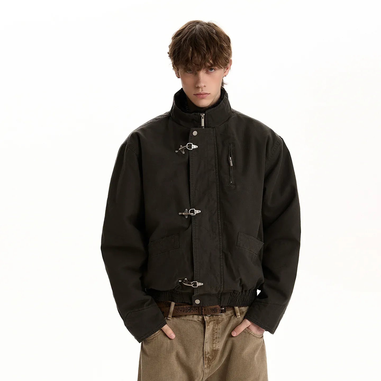 RT No. 50233 FUR COLLAR KNIGHT BUCKLE JACKET – REALTAKAI