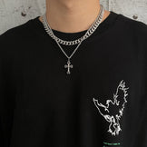 CROSS DOUBLE CHAIN NECKLACE – REALTAKAI